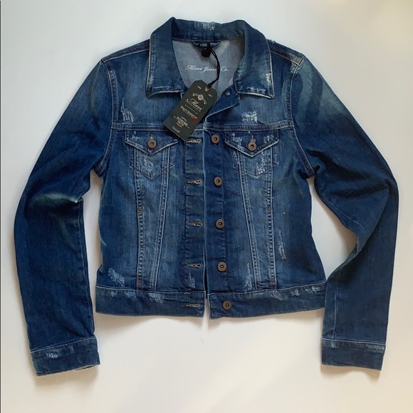 Mavi | Jackets & Coats | Nwt Mavi Blue Distressed Denim Jacket Fitted S ...